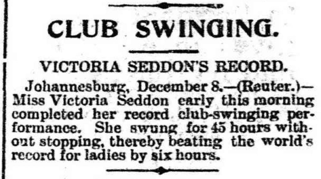 Miss Victoria Seddon - Queen of Clubs – Indian Clubs and how to use them